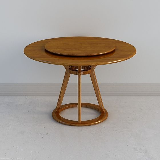 Round Dining Table Test 3D Model