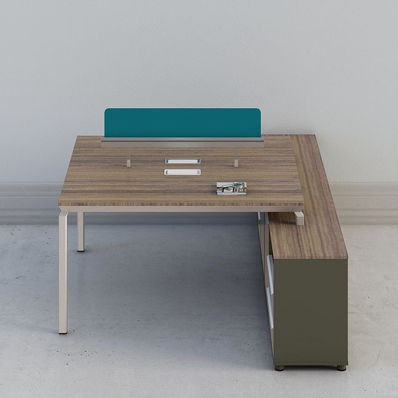 Modern Low-Poly Office Desk 3D model