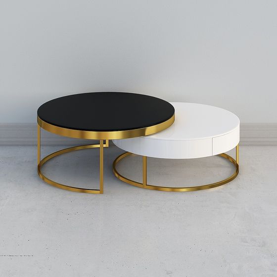 Round Dance Two-Color Table 3D model