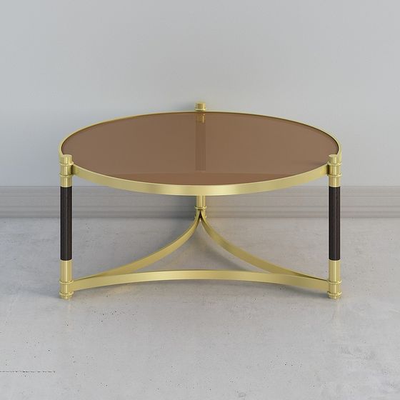 Chic Low-Poly Round Table 3D model for Modern Spaces