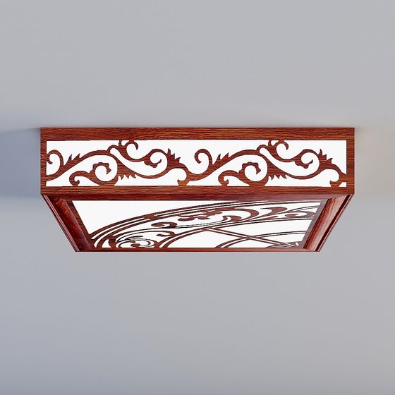 Art Nouveau Ceiling Panel 3D model for Creative Projects