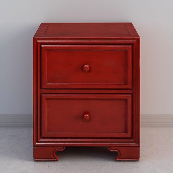 Vintage Red Nightstand 3D model for Modern Spaces