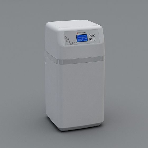 Smart Water Treatment Device 3D Model – Low-Poly Tech Design