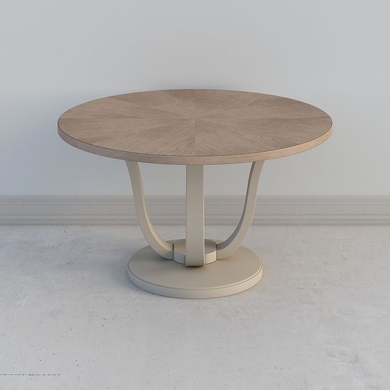 Unique Low-Polygon Round Table 3D model