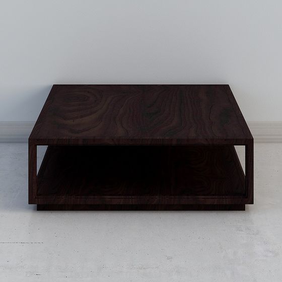 Wooden Low Poly Coffee Table 3D model