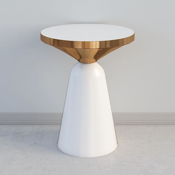 Cone-Shaped Elegant Side Table 3D model