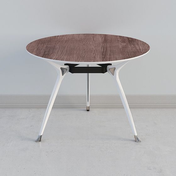 Modern Low-Poly Round Table 3D model