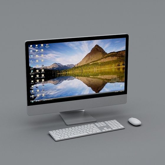 Minimalist Desktop Computer 3D model for Designers