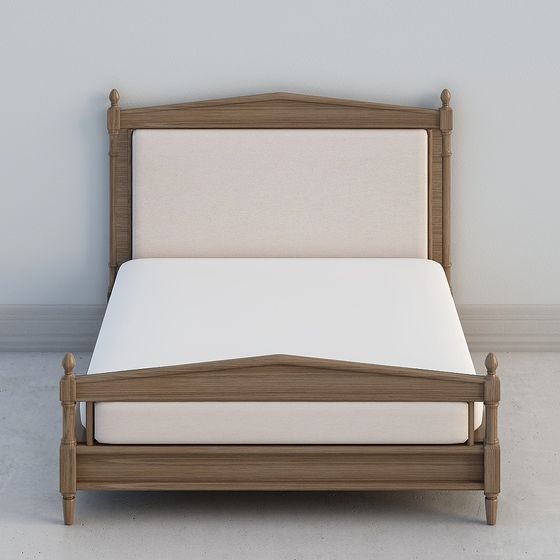 Modern Low Poly Bed Frame 3D model