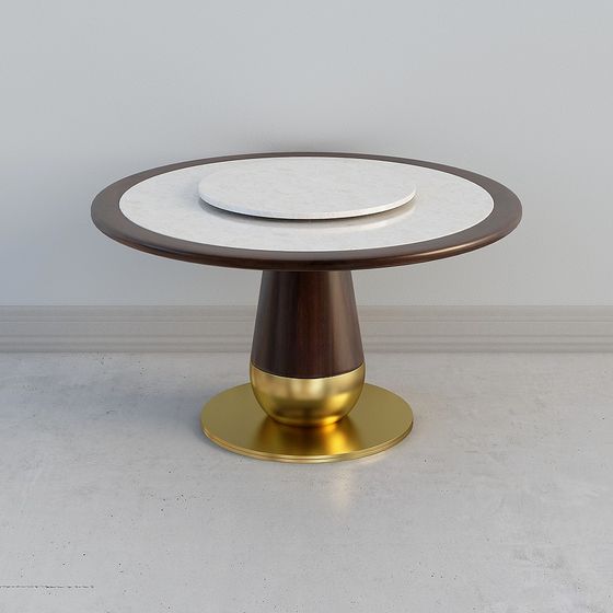 Stylish Low-Poly Round Table 3D Model for Modern Interiors