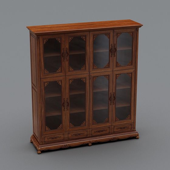 Vintage Classical Bookshelf 3D model for Creative Projects