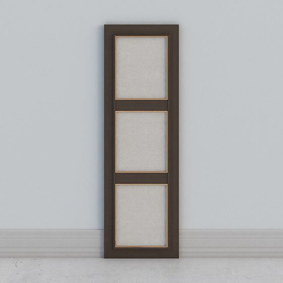 Modern Glass Panel Door 3D Model – Wood and Glass