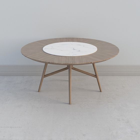 Stylish Low-Poly Round Table 3D model