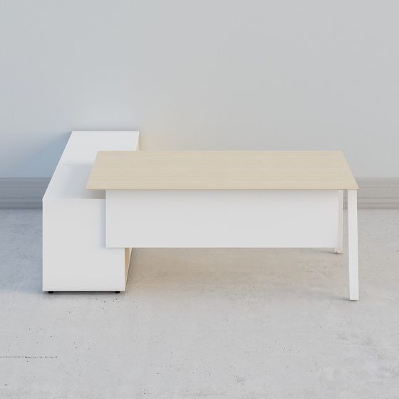 Modern L-Shaped Desk 3D model
