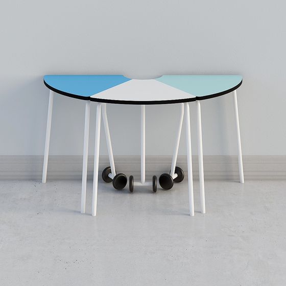 Streamlined Mobile Desk 3D model