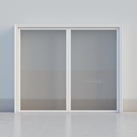 Modern Glass Sliding Door 3D model