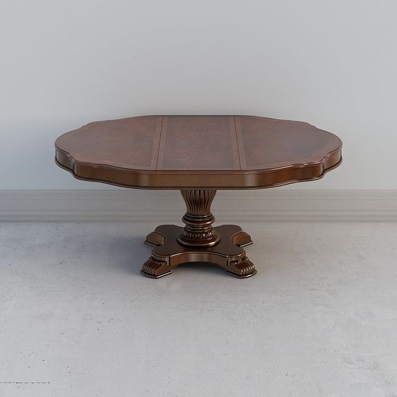 Stylish Vintage Dining Table 3D model for Creative Spaces