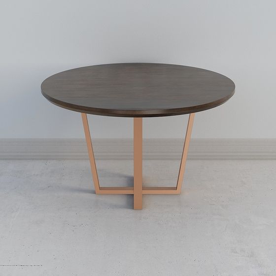 Low Poly Round Table 3D model