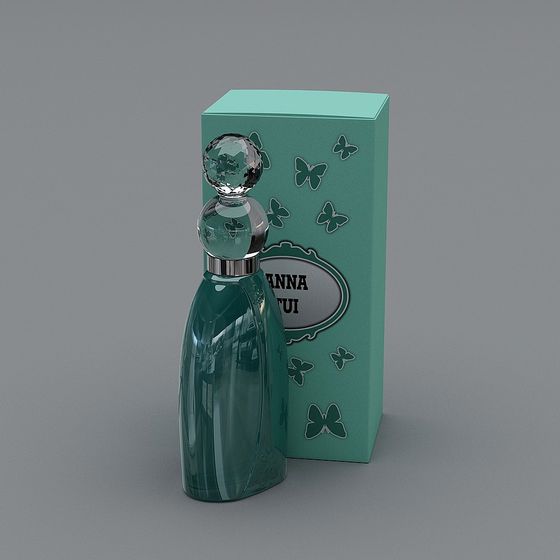 Elegant Low-Poly Perfume Bottle 3D model