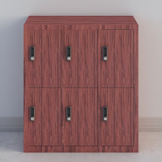 Elegant Low-Poly Storage Cabinet 3D model