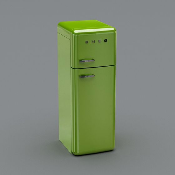 Vintage Modern Refrigerator 3D model