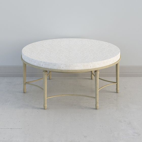 Elegant Low-Poly Round Table 3D model