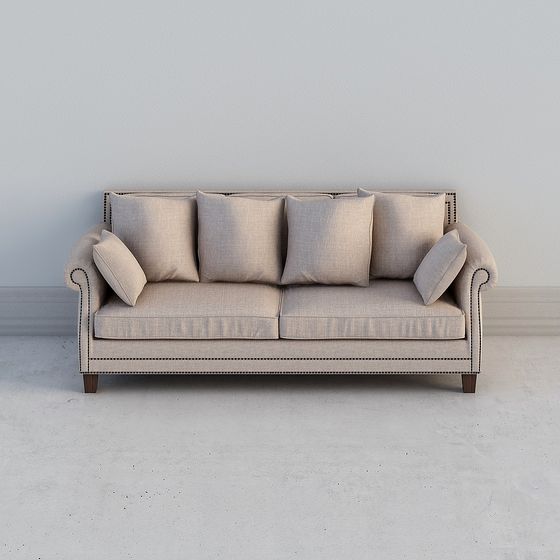 Stylish Low-Polygon Sofa 3D model for Creative Projects