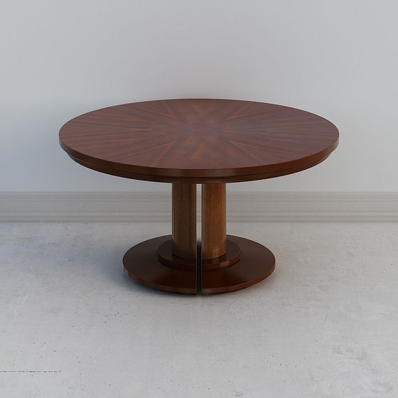 Elegant Round Dining Table 3D model