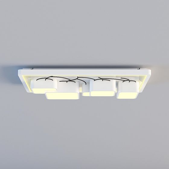 Modern Minimalist LED Ceiling Light 3D model