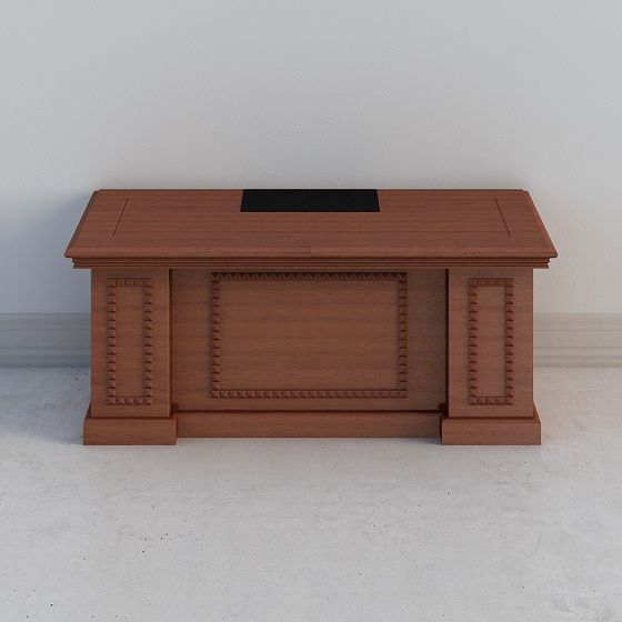 Vintage Office Desk 3D Model for Creative Projects