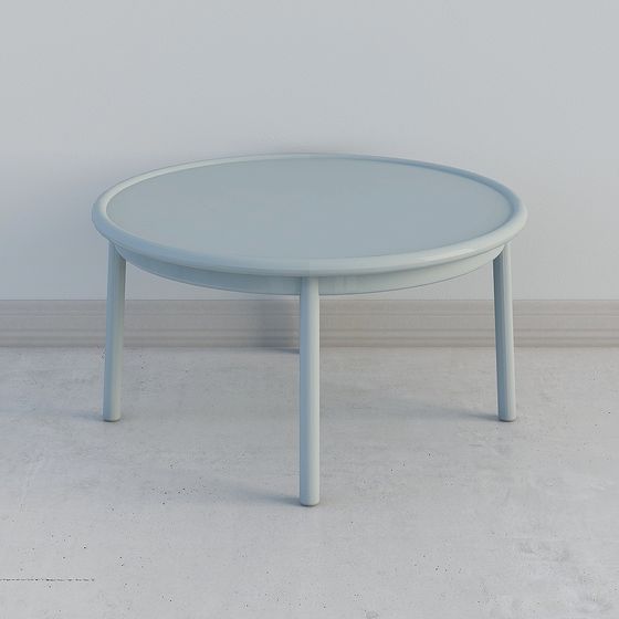 Elegant Low-Poly Round Table 3D model