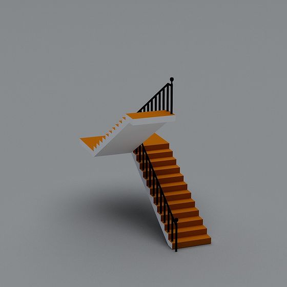 Stylish Geometric Staircase 3D model for Creative Projects