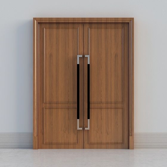 Double Door 3D model: Modern and Elegant Design