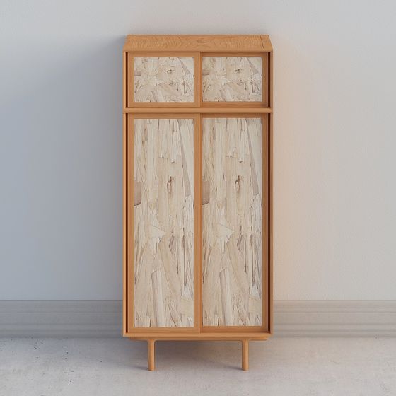 Modern Wooden Storage Cabinet 3D model