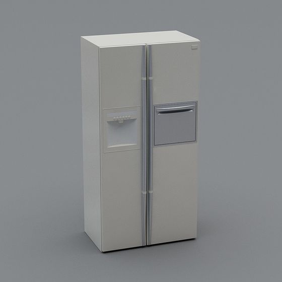 Modern Low-Polygon Refrigerator 3D model for Creative Projects