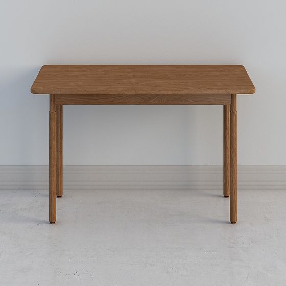 Earth Color Dining Table 3D Model – Free for Warm Spaces