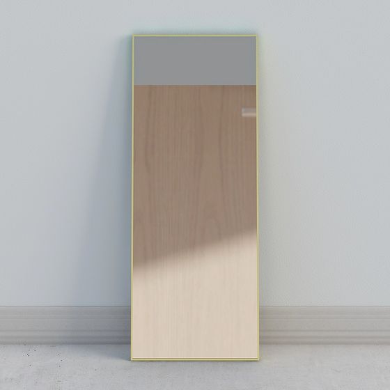 Stylish Low-Poly Mirror 3D model for Interior Design