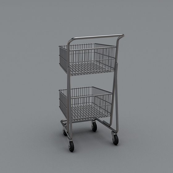 Shopping Cart 3D Model Free