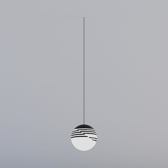 Sleek Suspension Light Sphere 3D model