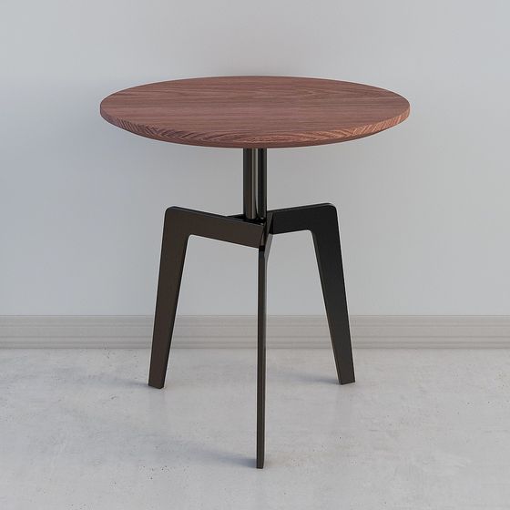 Low-Poly Round Table 3D model Design