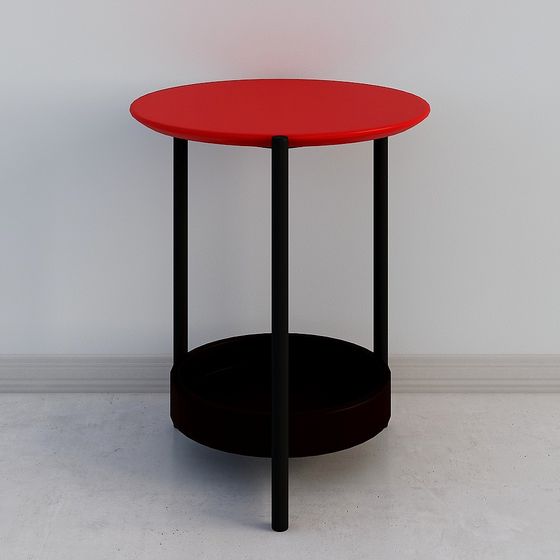 Stylish Low-Poly Round Table 3D model