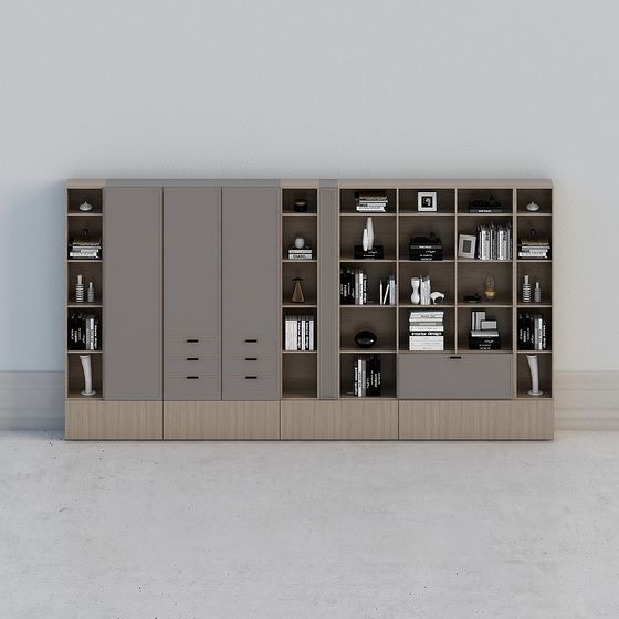 City Bookshelf 3D model for Modern Spaces
