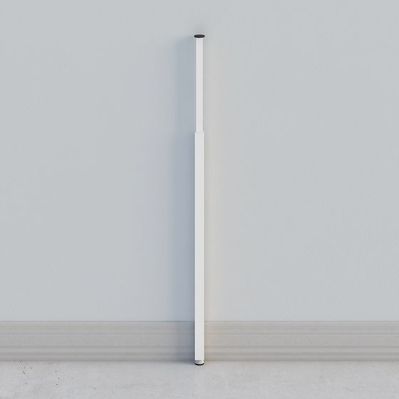 Minimalist Column Lamp 3D Model – White Metallic Design