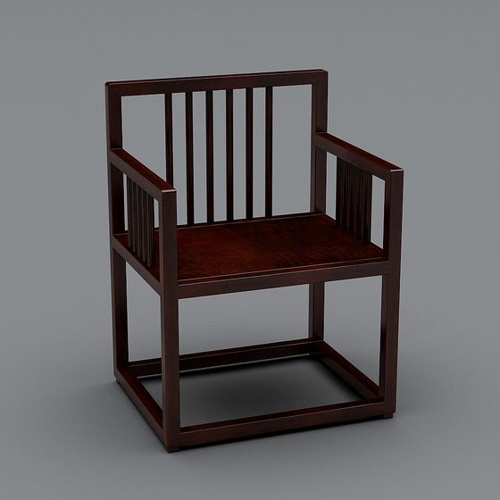 Elegant Chinese Style Chair 3D model