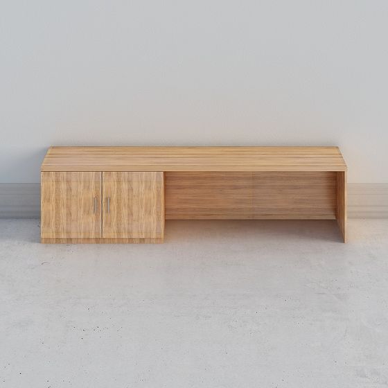 Earth Tone Desk 3D Model for Creative Workspaces