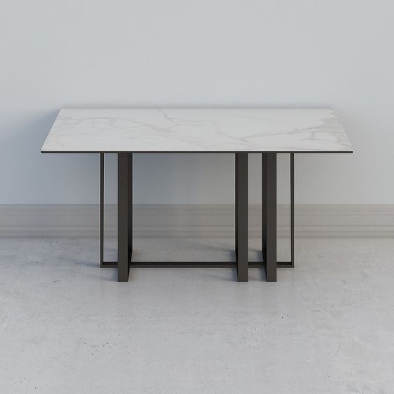 Stylish Urban Marble Dining Table 3D model