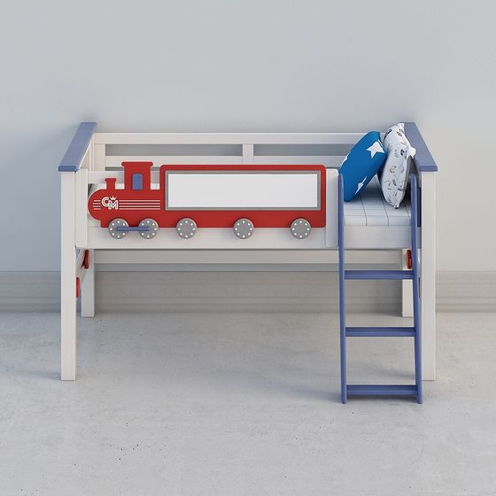 Train-Themed Children’s Bed 3D model