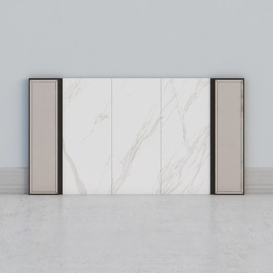 Elegant Marble Screen 3D Model – Refined Marble Design
