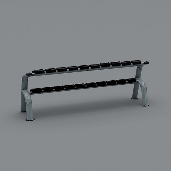 Stylish Fitness Equipment Rack 3D model