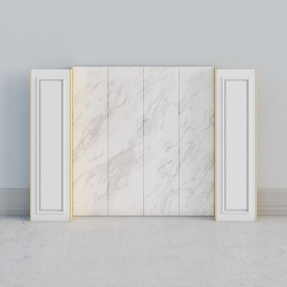 Elegant Marble Screen 3D model